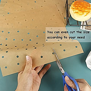 BYKITCHEN Air Fryer Oven Liners, 11x12 Inches, Nonstick Unbleached Rectangular Air Fryer Parchment Paper for Ninja Foodi Air Fryer Toaster Ovens, XL Air Fryer, Dehydrator and More (Set of 100)