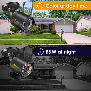 Anlapus 4 Pack HD 1080P 4-in-1 Analog/TVI/CVI/AHD Outdoor Indoor CCTV Security Cameras with 65ft Night Vision for 960H/720P/1080P DVR System