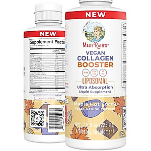 Collagen Booster Liposomal & Organic Protein Powder Plant-Based Bundle by MaryRuth’s | Vitamin C & E, Zinc, Copper & Silica | Skin Care & Joint Support Supplement | Vegan | Gluten Free | Non-GMO