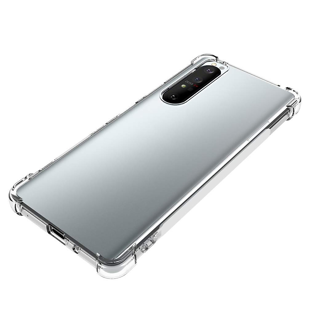 USTIYA Case for Sony Xperia 1 III Clear TPU Four Corners Protective Cover Transparent Soft funda