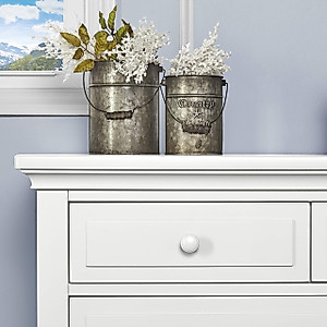 Evolur Parker Double Dresser, Winter White, 54x20.3x32 Inch (Pack of 1)