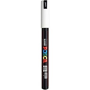 Posca Marker 1M in White, Posca Pens for Art Supplies, School Supplies, Rock Art, Fabric Paint, Fabric Markers, Paint Pen, Art Markers, Posca Paint Markers