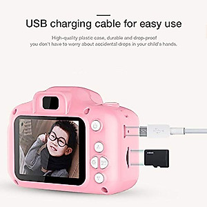 Alician Children Camera, Digital Kids Camera Selfie Camera, Mini SD Video Smart Shooting Digital Camera with 8GB Memory Card for Girls Boys Green