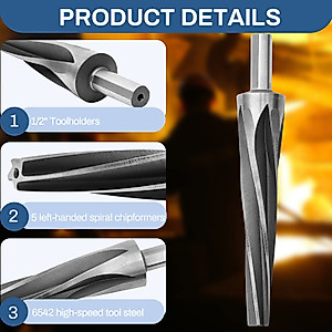 7 Degree Ball Joint Tapered Reamer,6542 High-Speed Tool Steel Tapered Ball Joint Reamer, Tapered Reamer Tie Rod For 1-1/2" Per Foot