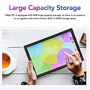 ciciglow 10.1 Inch Android Tablet pc, Ultra Portable 4GB 32GB Tablets, 1280x800 IPS Screen, Dual Card Dual Standby, 5500mah Battery, 5MP Front 13MP Rear, 2.4G/5G WiFi, Bluetooth(US)