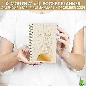 bloom daily planners 2024 Pocket Planner - 4” x 6” - (January 2024 - December 2024) - MINI Weekly/Monthly Agenda Organizer & Calendar Book - Cleerely Stated