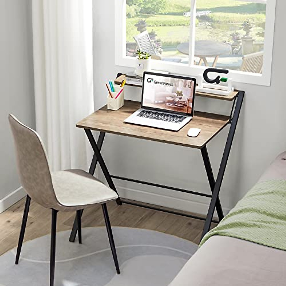 GreenForest Bundles of Computer Desk and L Shaped Desk