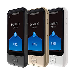 Pocketalk Model S Real Time Two-Way 82 Language Voice Translator with 2 Year Built-in Data and Text-to-Translate Camera & HIPAA Compliant/Black