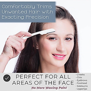 Dermaplaning Tool (6 Count) – Easy to Use Dermaplane Razor For Face – Facial Hair Removal for Women - Blade for Eyebrows and Peach Fuzz – Face Shavers for Women Help Exfoliate and Smooth the Skin