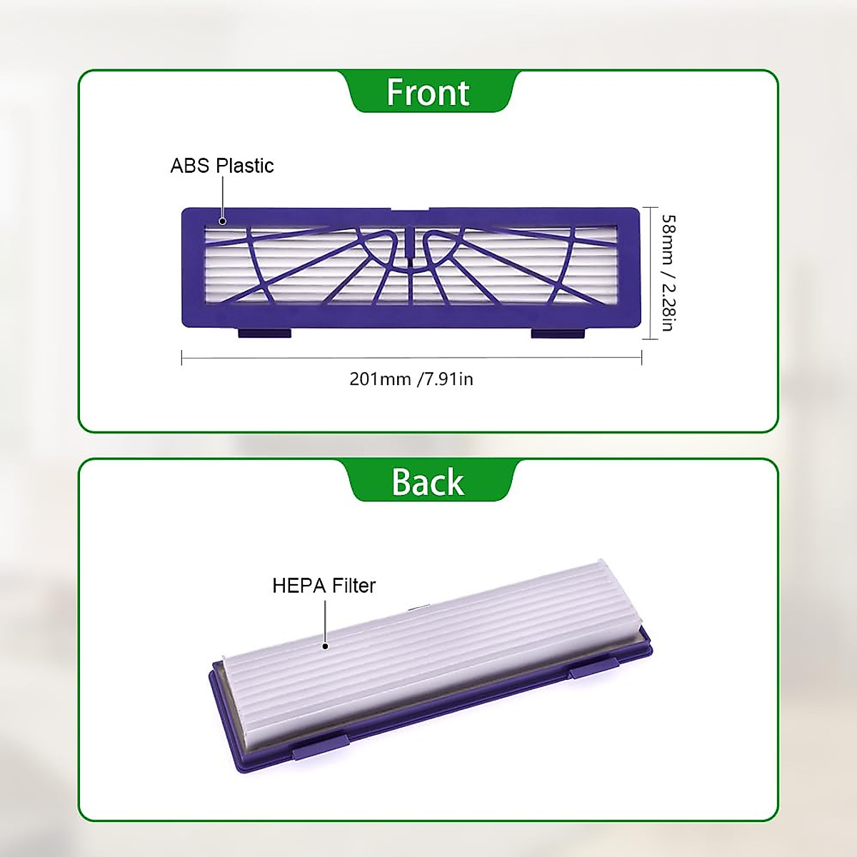 Neutop Replacement Filters Compatible with Neato Connected D3 D4 D Series D75 D80 D85 and Botvac Series 65 70e 75 80 85 Robot Vacuum Parts Accessories High Performance, 7-Pack.