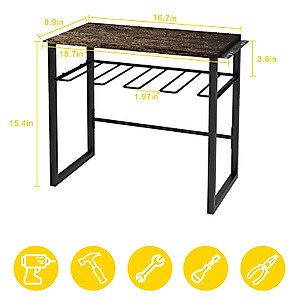 melos Tool Storage Holder, Wall Mount Style for Power Tool Drill as Heavy Duty Tool Shelf & Tool Rack with Compact Design