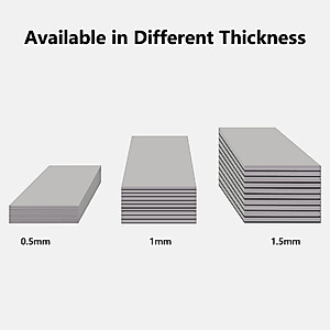 UCEC 30PCS Thermal Pads GPU, 2.6 x 0.8 Inch Reusable Silicone CPU Thermal Pad Conductive Cooling Pad, Excellent Heat Conduction for GPU CPU SSD Heatsink LED IC Chip Motor, 3 x 10 Pack
