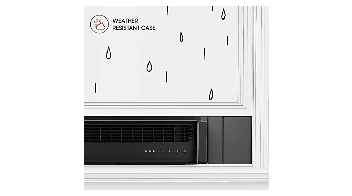 Sharper Image PORTAL Window Fan - 3 Speeds, Reversible, Weather-Resistant