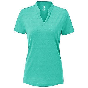 Rdruko Women's UPF 50+ Sun Protection Shirts Short Sleeve Quick Dry Hiking Shirts(Lake Blue, US XXL)