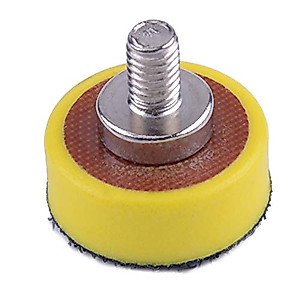 beler 2pcs 1" 25mm M6 Backer Plate & 60pcs Mixed Sponge Buffing Polishing Pads (rough & medium & fine 20pcs each) Fit For Car Polisher