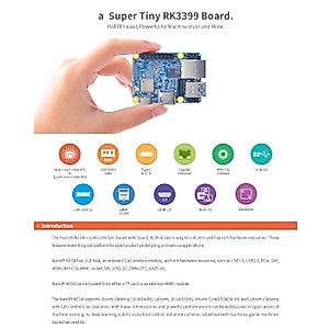 NanoPi NEO4 Open Source 64-bit 2.0GHz Rockchip RK3399 Single Board Computer onboard 1GB DDR3-1866 RAM for AI Depth Calculation/Game Console Run FriendlyWrt and Ubuntu Core
