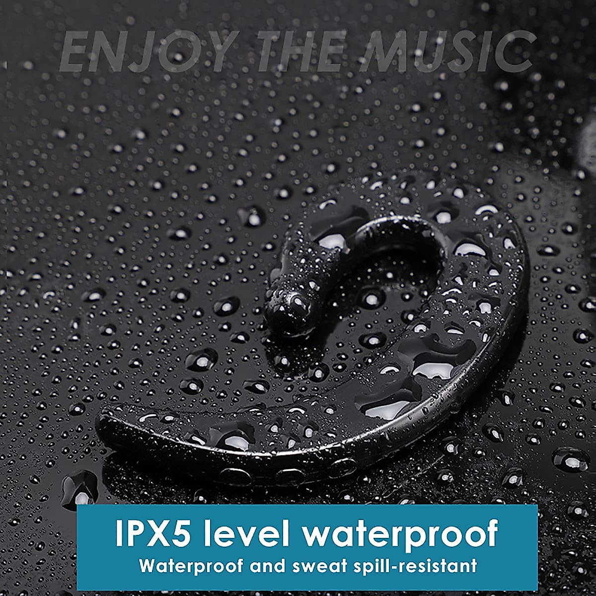 IKXO Ear Hook Bluetooth Headphones Wireless - Lightweight Single Ear Painless Noise Cancelling Earphones Waterproof with Ear Plug Charging Case 150H