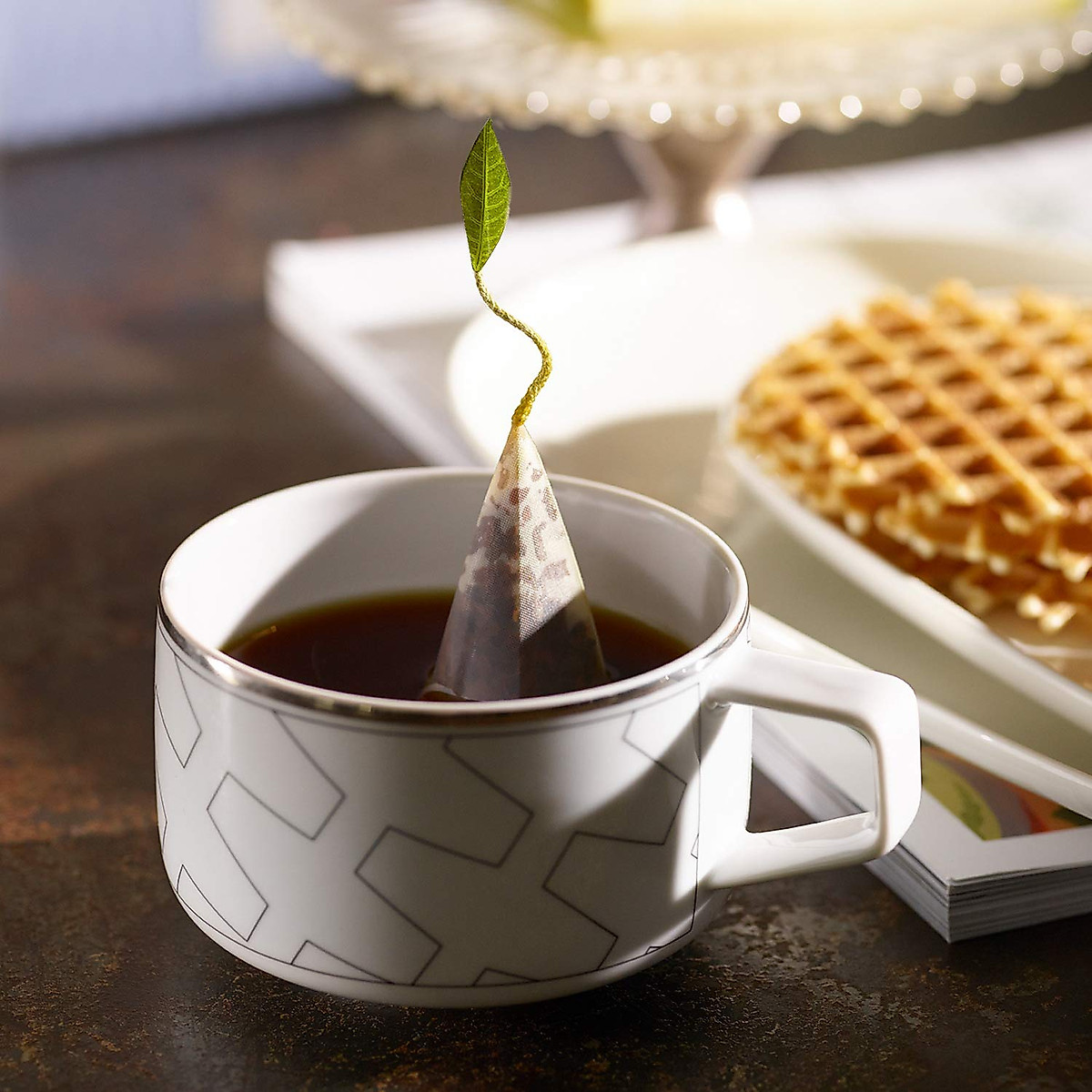 Tea Forte Presentation Box Tea Sampler Gift Set, 20 Assorted Variety Handcrafted Pyramid Tea Infuser Bags (Black Tea)