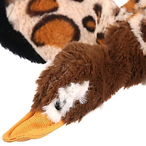 SPOT Skinneeez Stuffless Dog Toy with Squeaker | Plush Tug of War Goose Squeak Toy for Small and Large Dog Breeds | Small