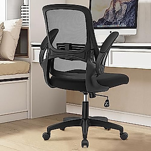 QY Ergonomic Office Chairs Mesh Office Chair Adjustable Armrest Lumbar Support Lift Swivel Tilt Function Comfortable Mesh Computer Chair with Height Adjustment Swivel Executive Task Chair
