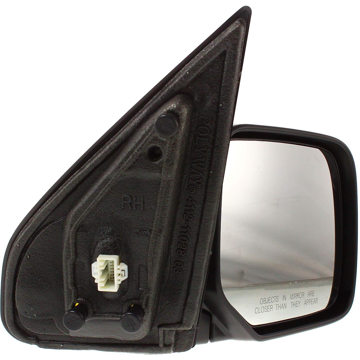 Kool-Vue Mirror Compatible with 2009-2015 Honda Pilot Passenger Side Manual Folding, Heated, Paintable, Power Glass