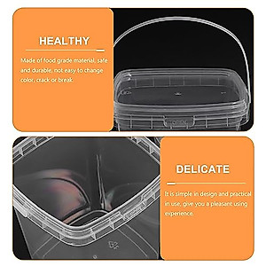 ULTECHNOVO Clear Buckets with Lid, 10pcs Clear Ice Cream Bucket Reusable Freezer Storage Tubs Food Storage Containers for Homemade Ice Cream Meal Prep Yogurt Soup 500ml