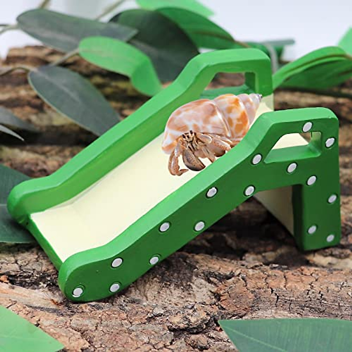 Hermit Crabs Climbing Ladder Bridge, Resin Reptile Climbing Toys, Small Animals Cage Accessory, Tank Accessory, Suitable for Hermit Crab Hamster Rat