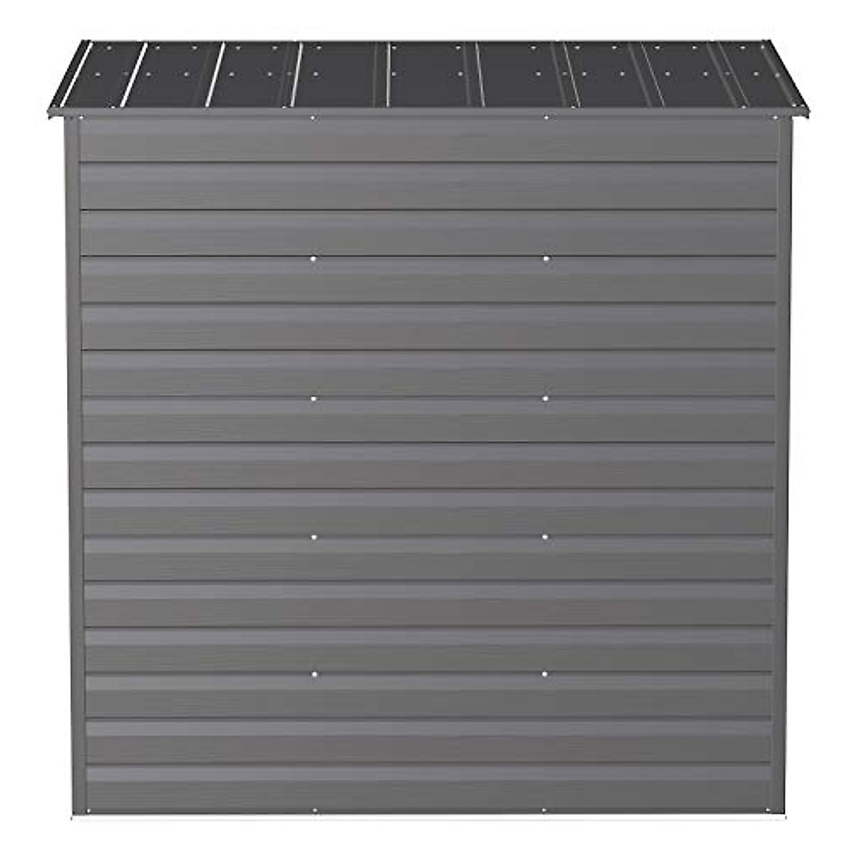 Arrow Select 6' x 4' Outdoor Lockable Steel Storage Shed Building, Charcoal