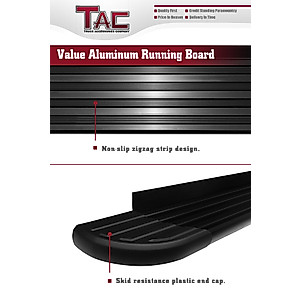 TAC Running Boards Fit 2011-2019 Ford Explorer Value Aluminum SUV Black Side Steps Nerf Bars Step Rails Running Boards Off Road Automotive Exterior Accessories (2 Pieces Running Boards)