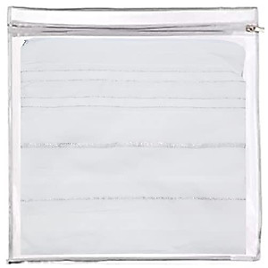 Ateret Judaica Traditional Tallit Prayer Shawl from Israel, supervised kosher, with Bracha on The Neck. with Matching Fabric Cover & Free Clear Plastic Cover