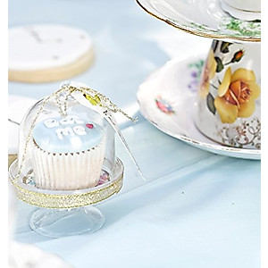 Talking Tables Truly Alice Mad Hatter Cake Domes for a Tea Party or Wedding, Multicolor (6 Pack)