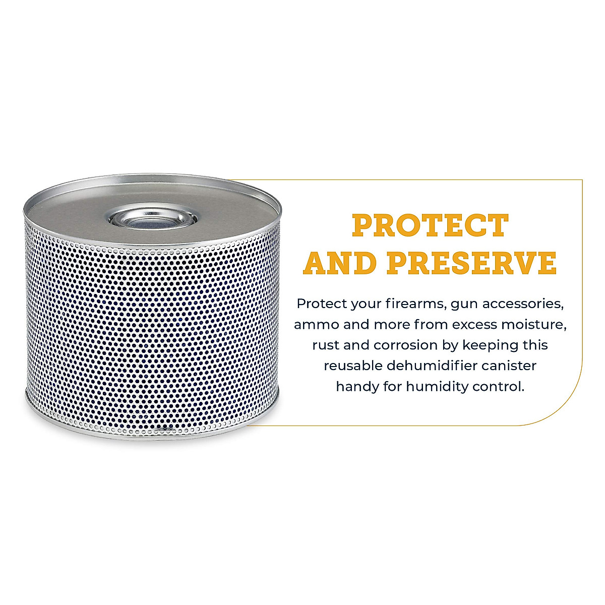 SnapSafe Reusable Canister Dehumidifier, 75902 - Portable, Easy to Use Moisture Absorbers for Gun Safes & Cabinets - Prevent Moisture Damage for Gun Safe Accessories, Firearms in Your Gun Vault