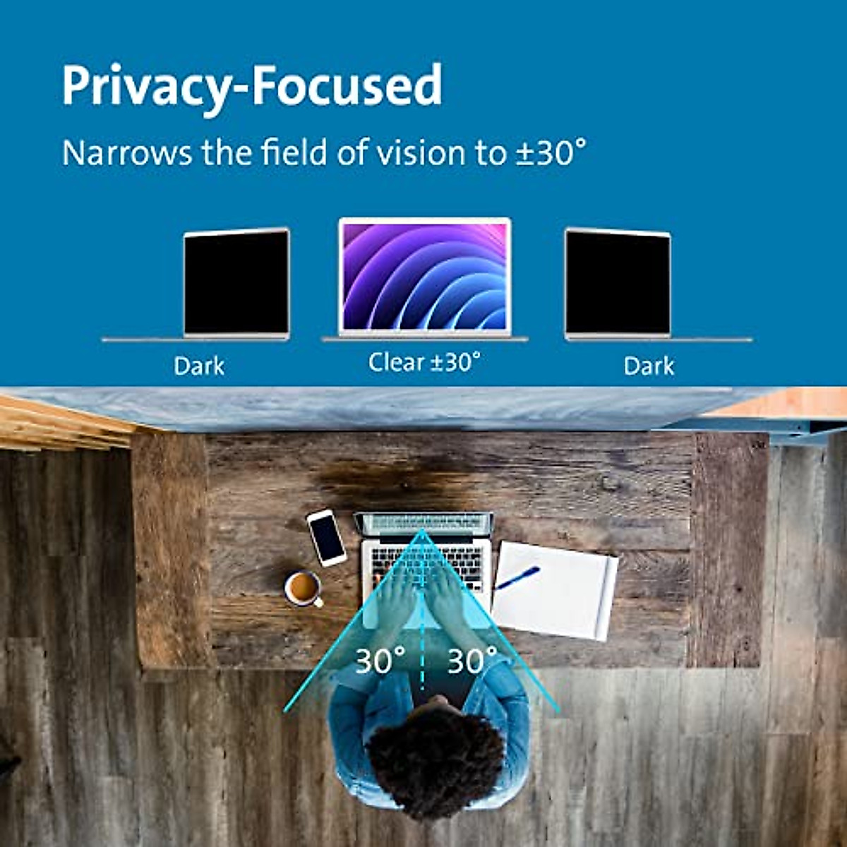 Kensington MagPro™ Magnetic Laptop Privacy Screen 14 inch Compatible with HP Elitebook Dell Xps Lenovo Thinkpad X1 T14, Removable 16:9 Laptop Privacy Filter, Anti-Glare, Blue Ray Reduction(K58352WW)