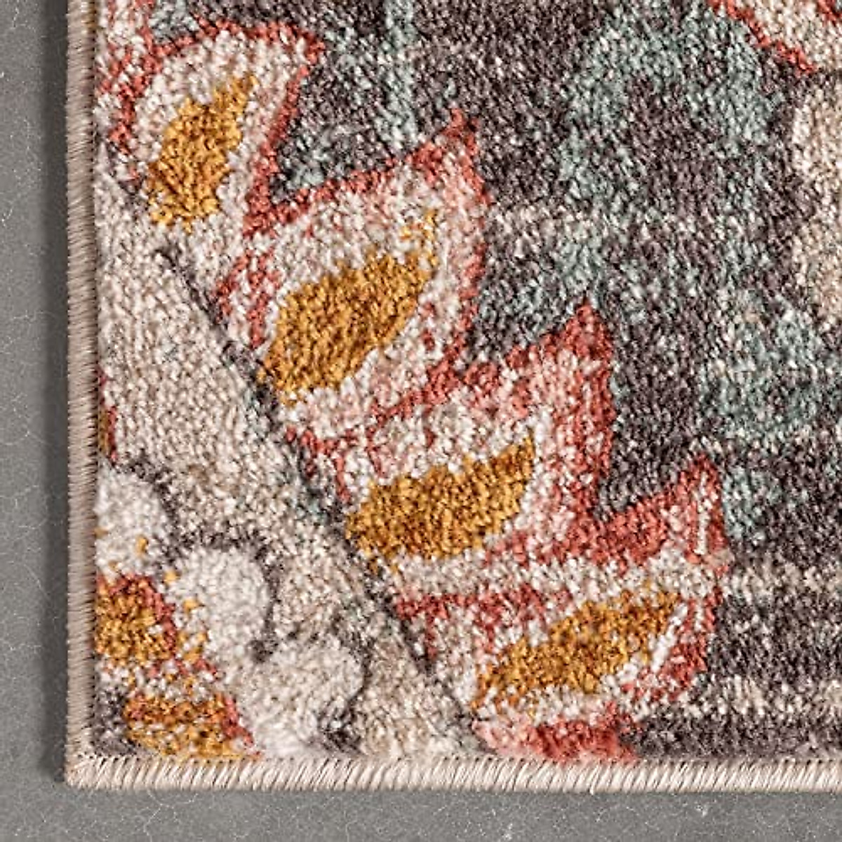 Well Woven Adeline Bohemian Vintage Medallion Soft Blush Multicolor Area Rug (5'3" x 7'3")