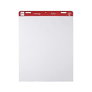 Office Depot® Brand Easel Pads, 27" x 34", 50 Sheets, 30% Recycled, White, Pack Of 2