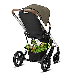 Cybex Balios S Lux Stroller FrontFacing or ParentFacing Seat Positions OneHand Fold Multiposition Recline Adjustable Leatherette Handlebar Infant Stroller for 6 Months+, Classic Beige