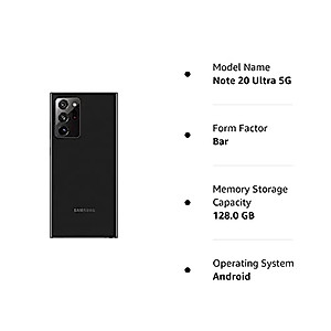 Verizon Samsung Galaxy Note 20 Ultra 5G - 128GB - Mystic Black - SM-N986UZKAVZW (Renewed)