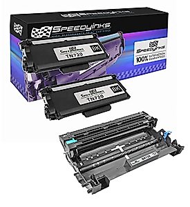 Speedy Inks Compatible Toner Cartridge and Drum Unit Replacement for Brother TN720 and DR720 (2 Black, 1 Drum, 3-Pack)