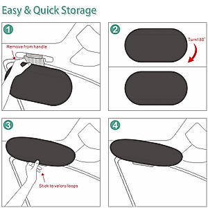 Car Window Sunahde WANPOOL Car Roof Handle Sunshade and Sunlight Blocker for Children and Adults - Silver