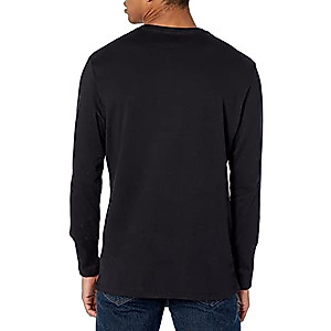 Amazon Essentials Men's Slim-Fit Long-Sleeve T-Shirt, Black, Large