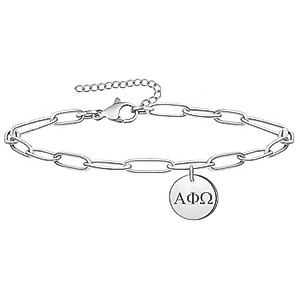 Sorority Things Alpha Phi Omega Bracelet Sorority Paper Clip Bracelet