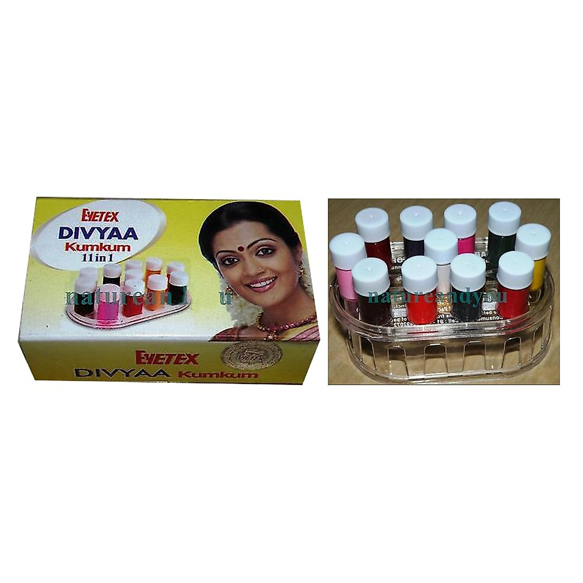 Liquid Kumkum Bindi: 11 Color 1.5gm Each - Eyetex Divyaa Kumkum