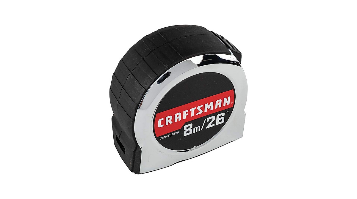 Craftsman Chrome Tape Measure 8-Meter for Precise Measuring