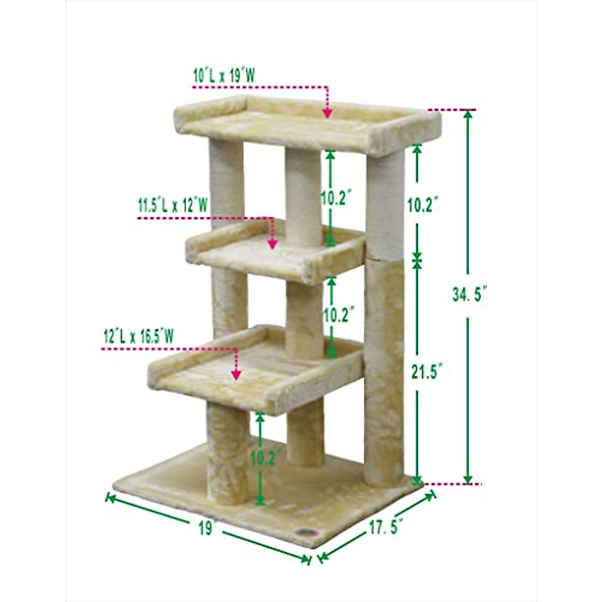 Go Pet Club F101 Cat Tree Condo Scratcher Post Pet Bed Furniture