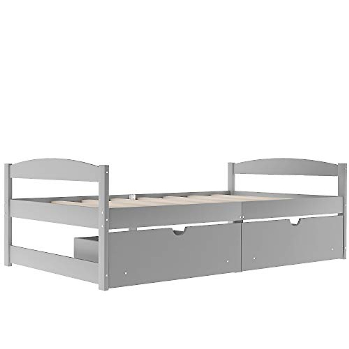 Lifeand Twin Size Daybed with 2 Drawers,Wood Storage Platform Bed for Kids Teens and Adults,No Box Spring Needed
