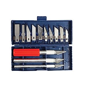 SE 16-Piece Hobby Knife Set with Aluminum Collet Chucks - 813PK