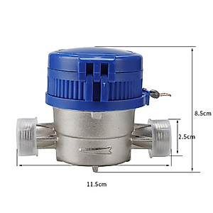 Cold Water Meter, 1/2 inch Thread Water Meter with Fittings and A Protective Cover for Garden and Home Usage