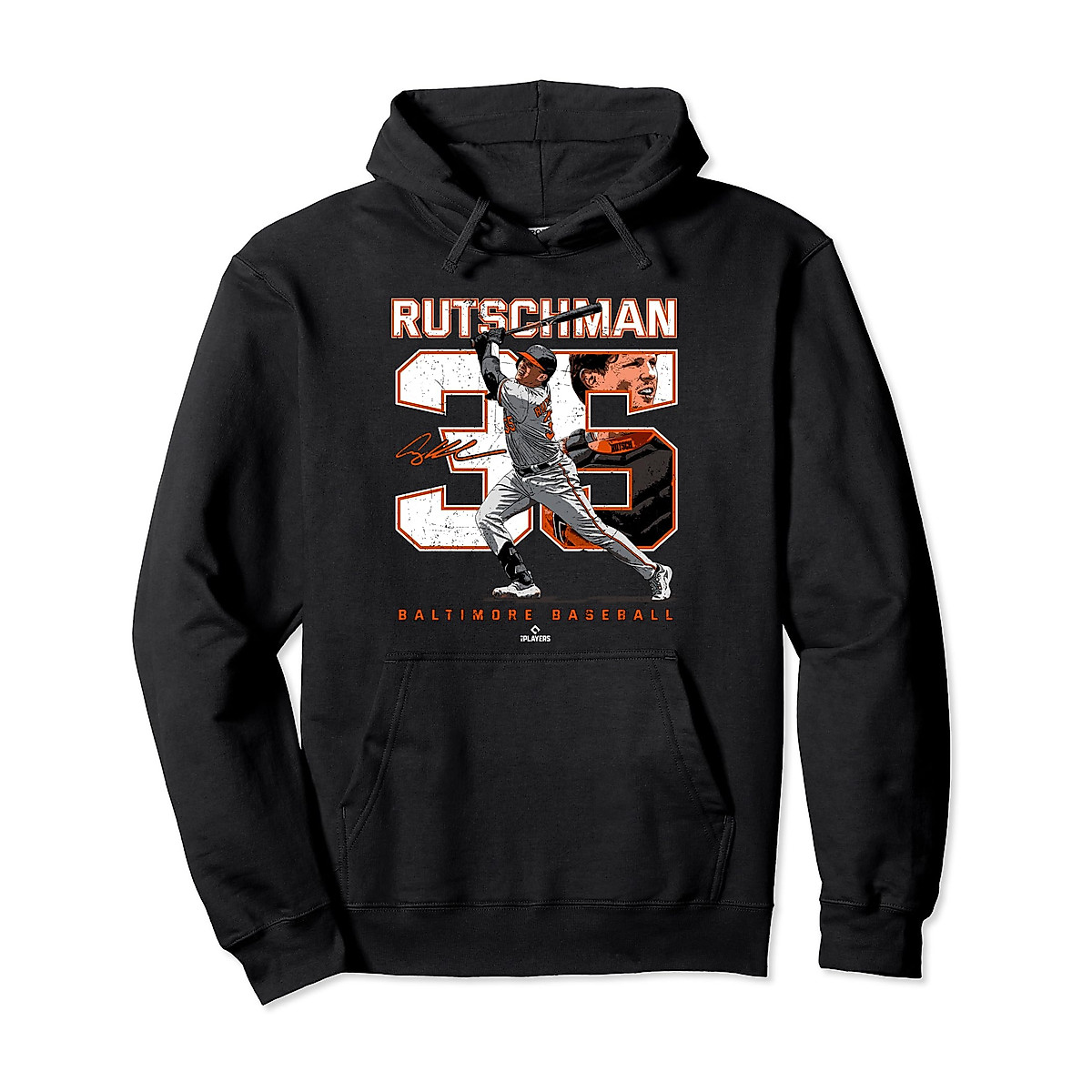 Number and Portrait Adley Rutschman Baltimore Pullover Hoodie