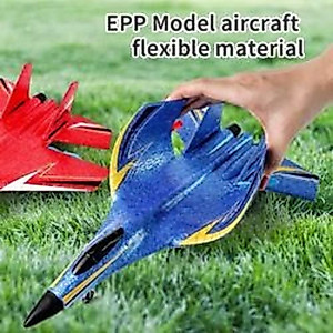 Aquard Duck RC Airplane - Multi-Directional Remote Control Plane with Smart Gyroscope, Anti-Collision Silicone Nose RC Plane, Long Battery RC Glider for Kids and Adults (Blue)