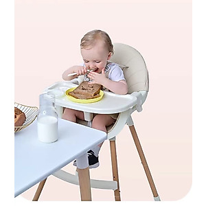 PandaEar 3-in-1 High Chairs for Babies Toddlers, Convertible Infant Highchair with Removable Tray & Safety Harness Adjustable Legs